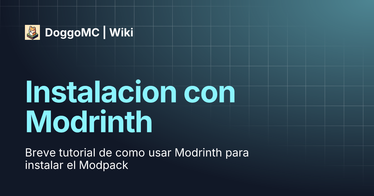 Instalacion con Modrinth | DoggoMC | Wiki